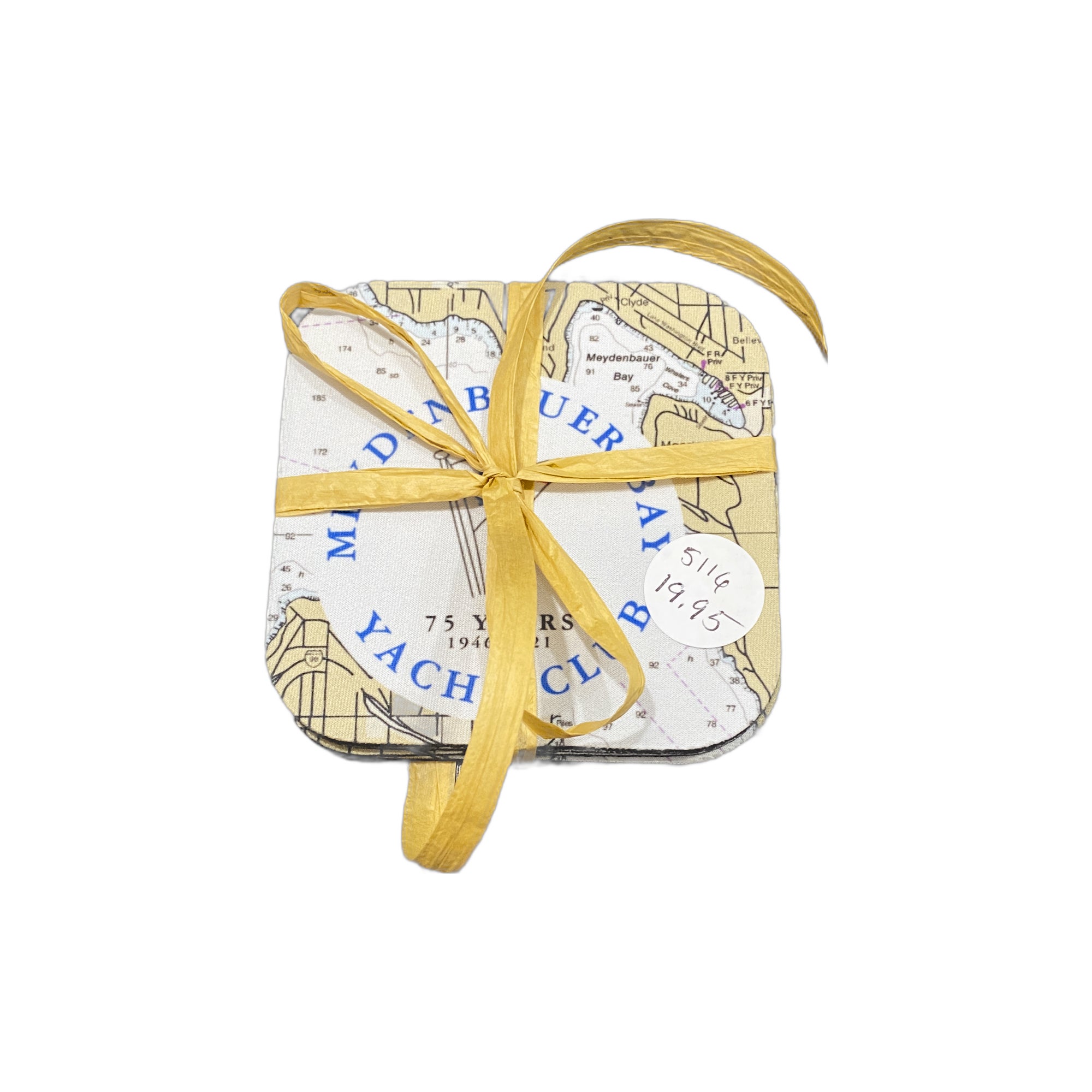 Coaster Set-Nautical Chart Set of 4 | Meydenbauer Bay Yacht Club